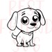 Cute Dog SVG, Cute Puppy Svg, Png, Eps, Dxf, Silhouette, Cute Dog ...