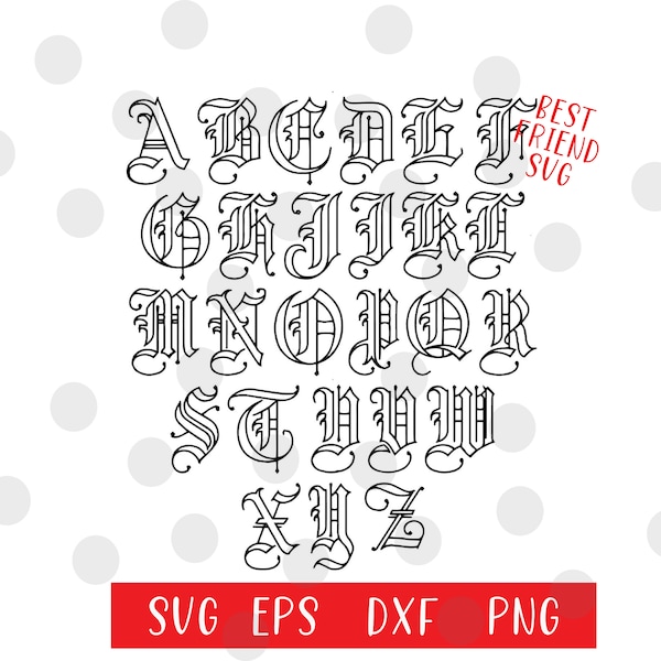 Calligraphy Old English Font - Etsy