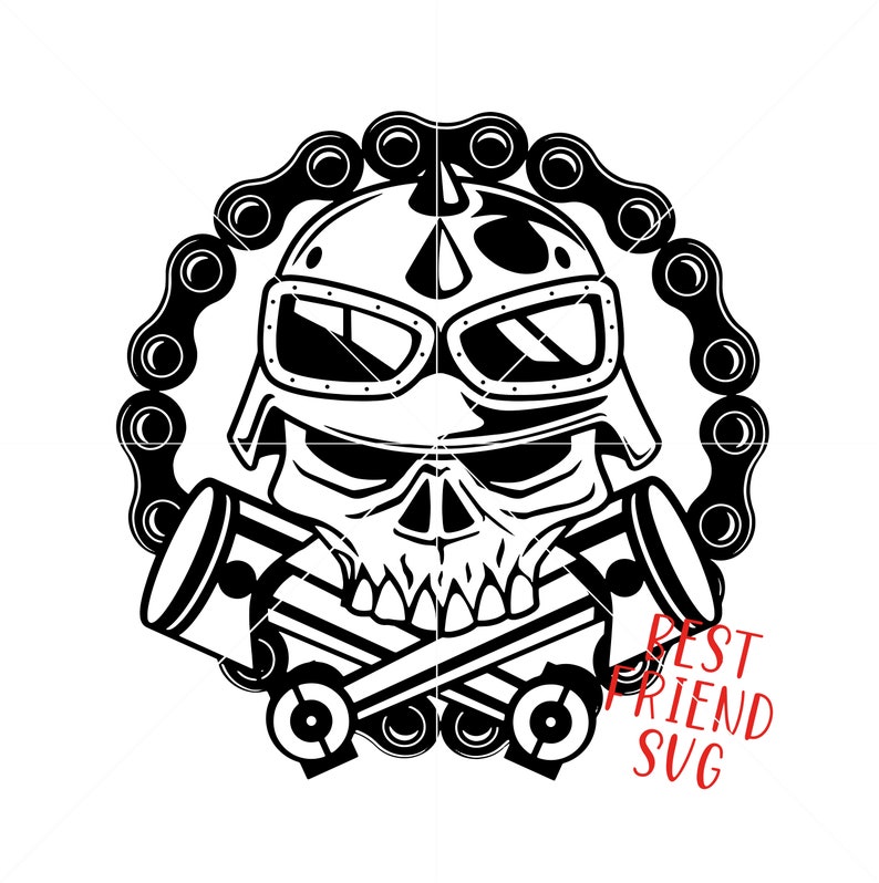 Biker Skull Svg, Skull Logo, Svg Designs SKULL Vintage, Png, Dxf, Eps ...