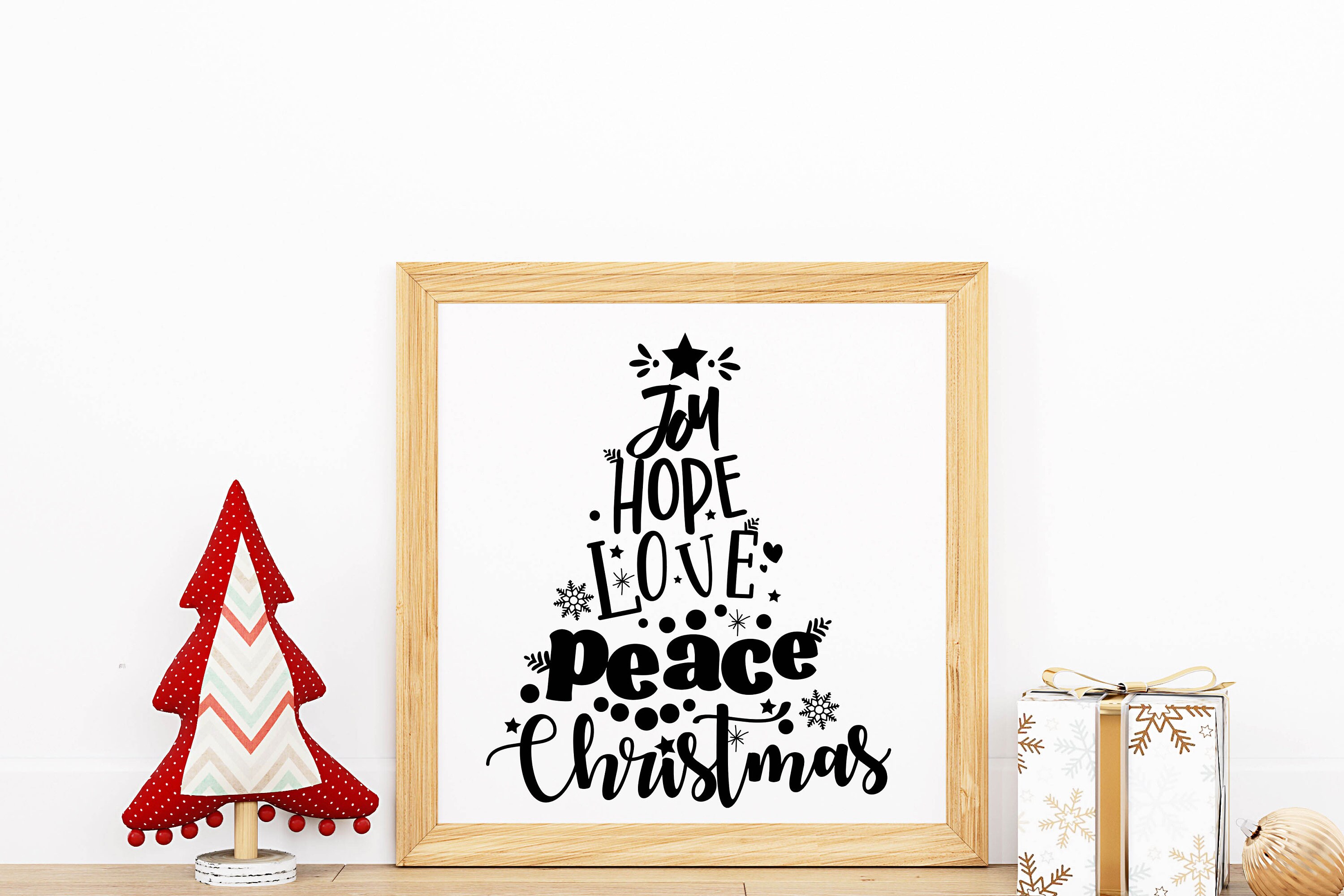 Christmas Tree SVG Joy Svg Peace Svg Love Svg Christmas - Etsy
