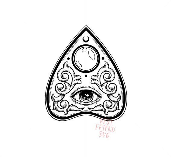 Ouija Planchette Coaster SVG Cut File. A Halloween SVG Cut | Etsy