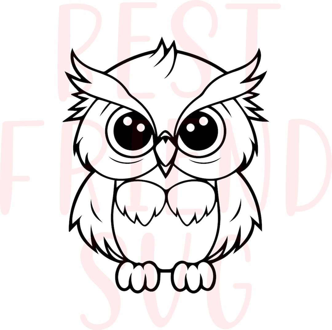 Beautiful Owl Svg File for Cricut and Silhouette, Owl SVG, Owl Head Svg ...