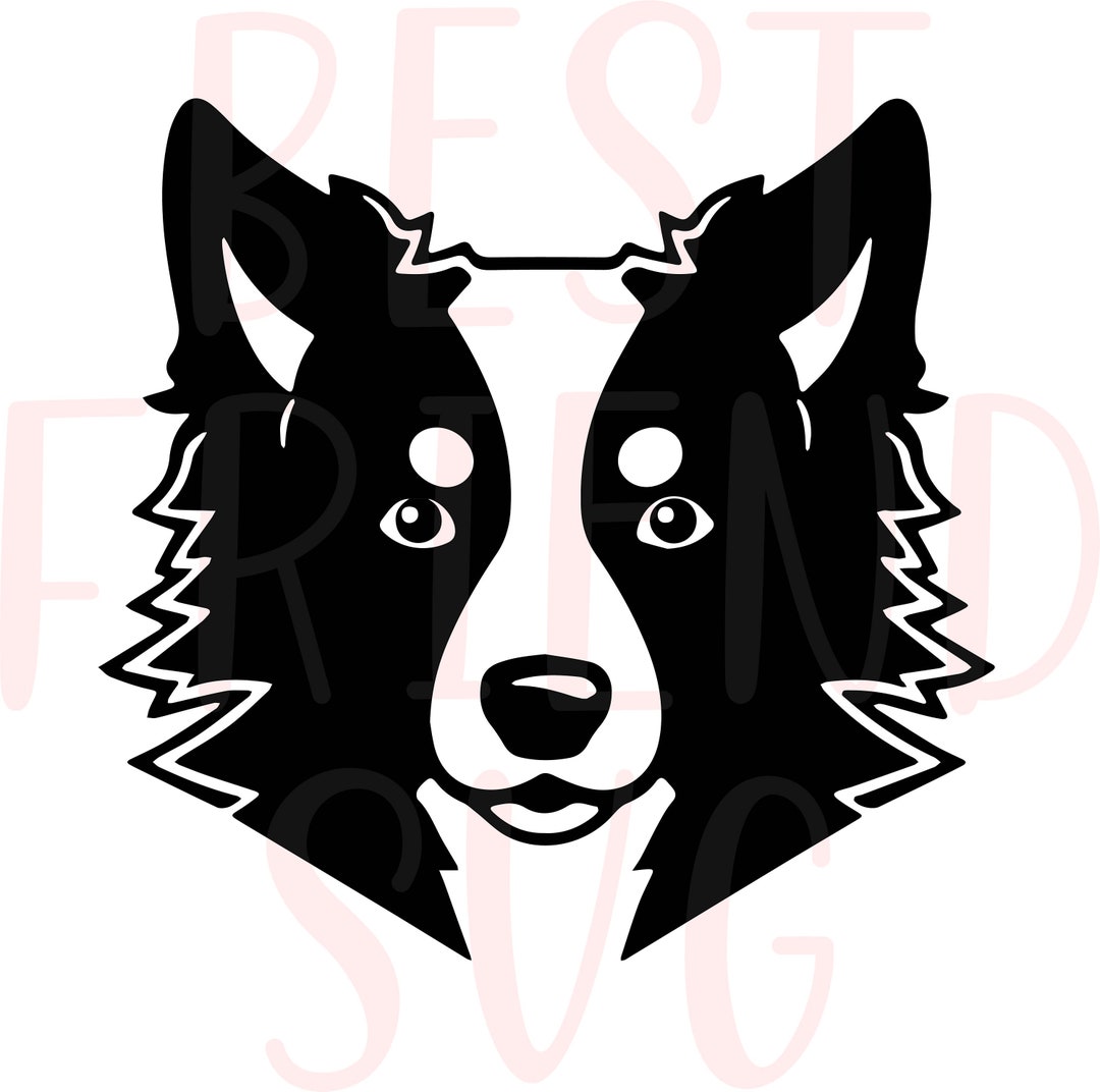 Border Collie Svg, Dog Svg, Instant Download, Png, Dxf, Eps, Svg Cricut ...