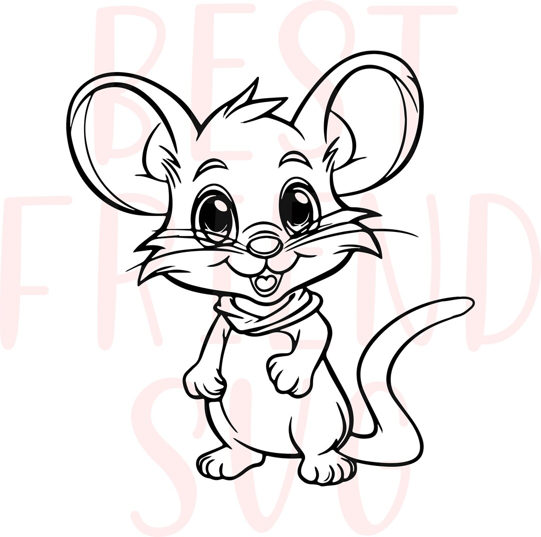 Cute Mouse SVG, Sweet Mouse Svg, Png, Eps, Dxf, Silhouette, Cute Mouse ...