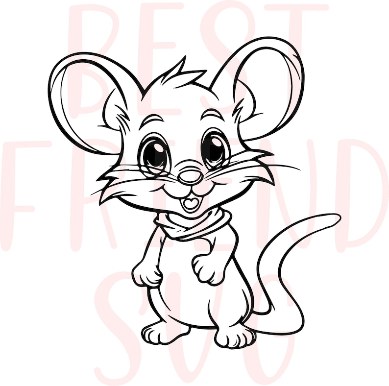 Cute Mouse SVG Sweet Mouse Svg Png Eps Dxf Silhouette - Etsy
