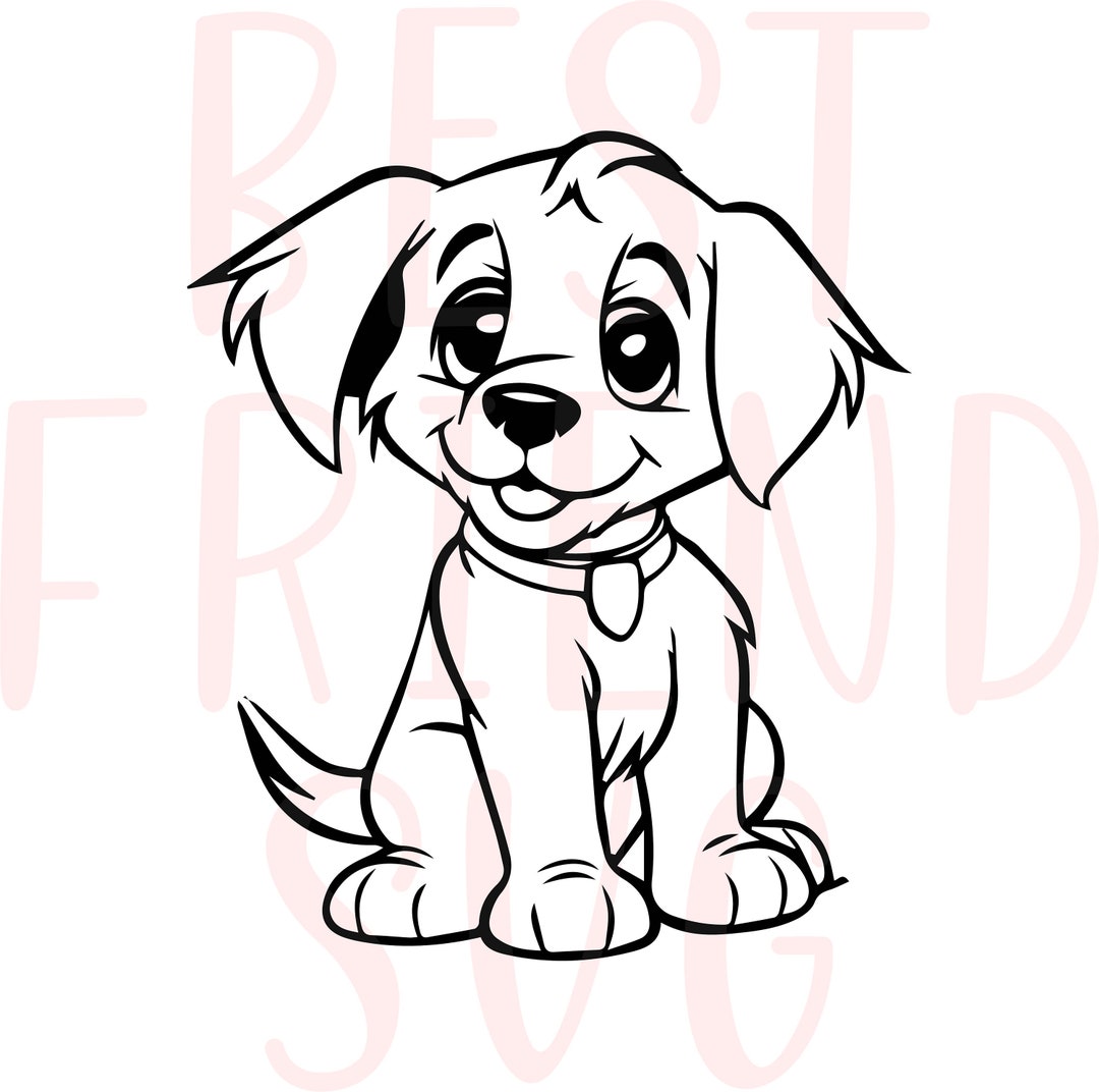 Cute Dog SVG, Cute Puppy Svg, Png, Eps, Dxf, Silhouette, Cute Dog ...