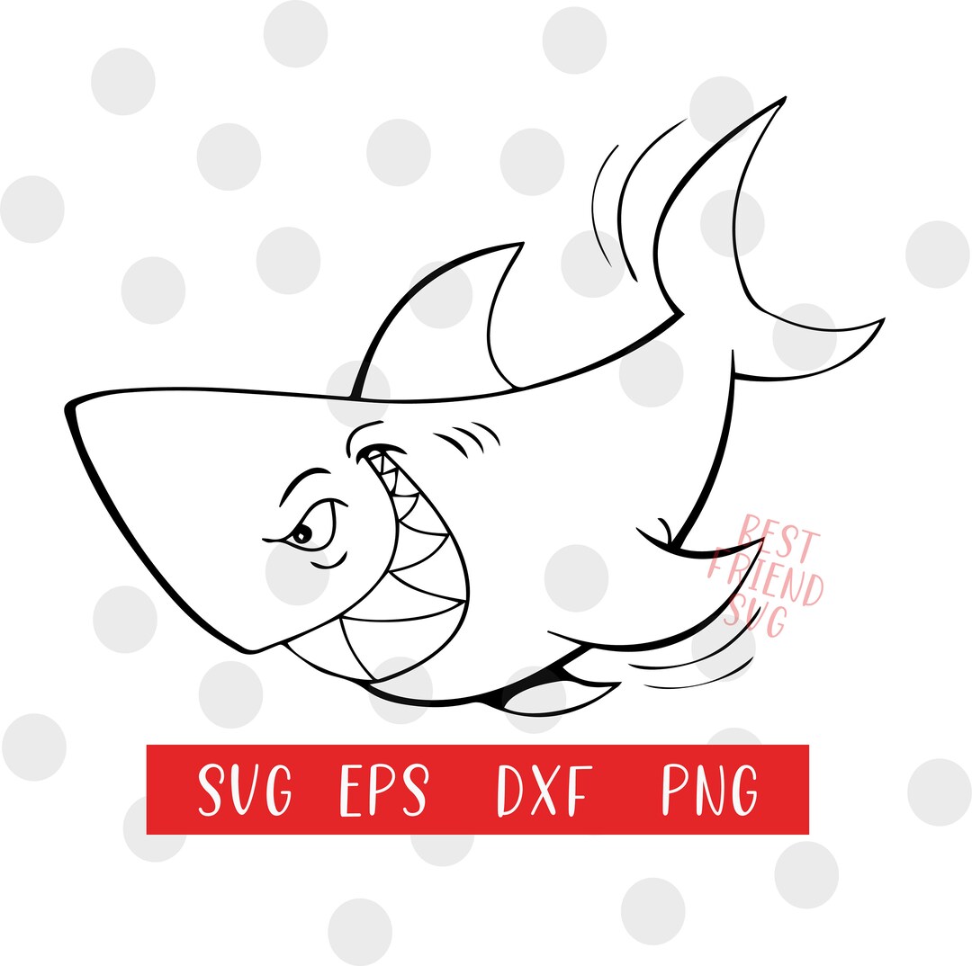 Smiling Shark Vector Cricut Cutting File Cricut Cutting SVG Eps Png Dxf ...