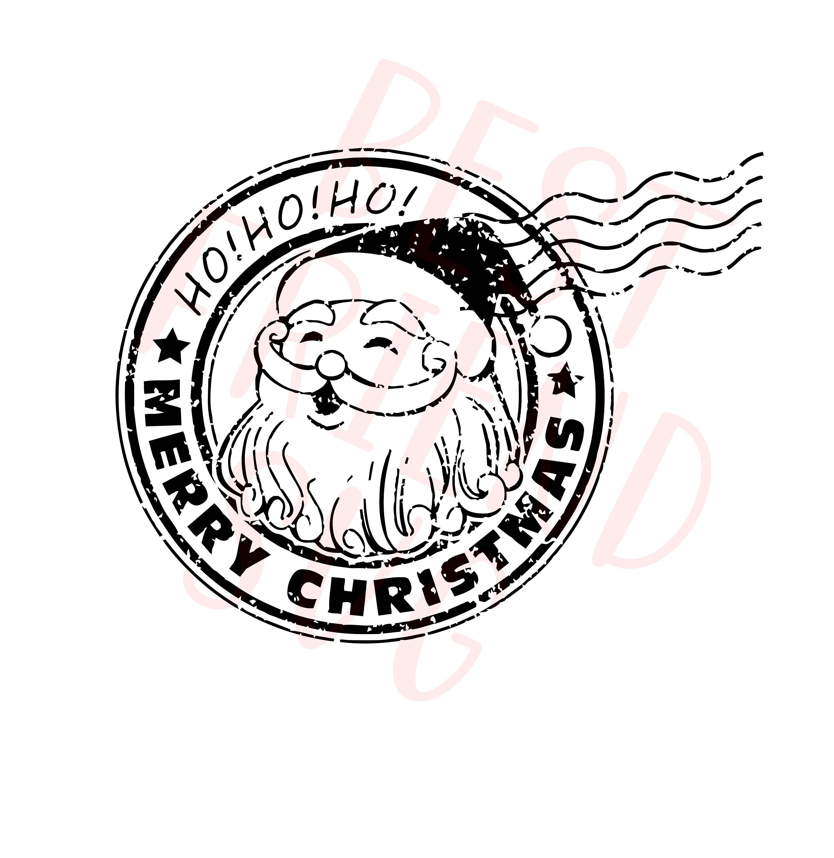 Postmark Santa Claus Christmas Seal. North Pole Air Mail - Etsy UK