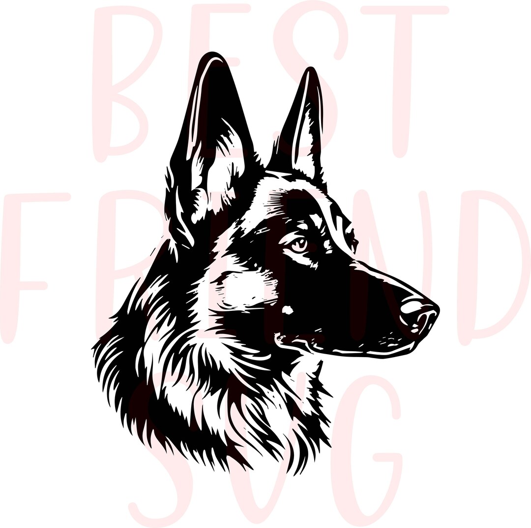 German Shepherd Portrait Dog Png, Dxf, Eps, Svg Icon, German Shepherd ...