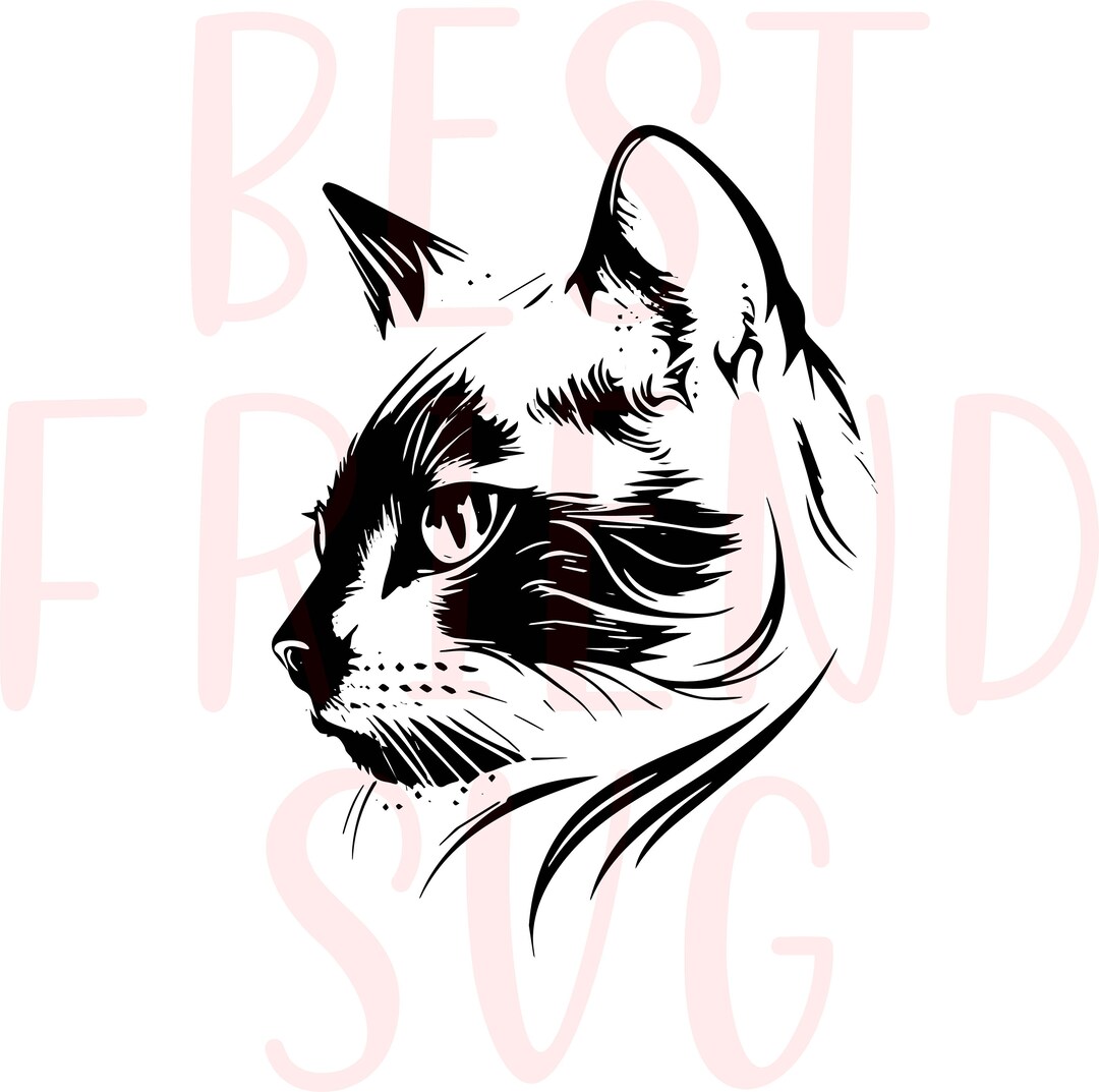 Beautiful Cat Svg File for Cricut and Silhouette, Cat SVG, Cat Head Svg ...