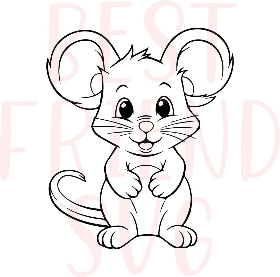 Cute Mouse SVG, Sweet Mouse Svg, Png, Eps, Dxf, Silhouette, Cute Mouse ...