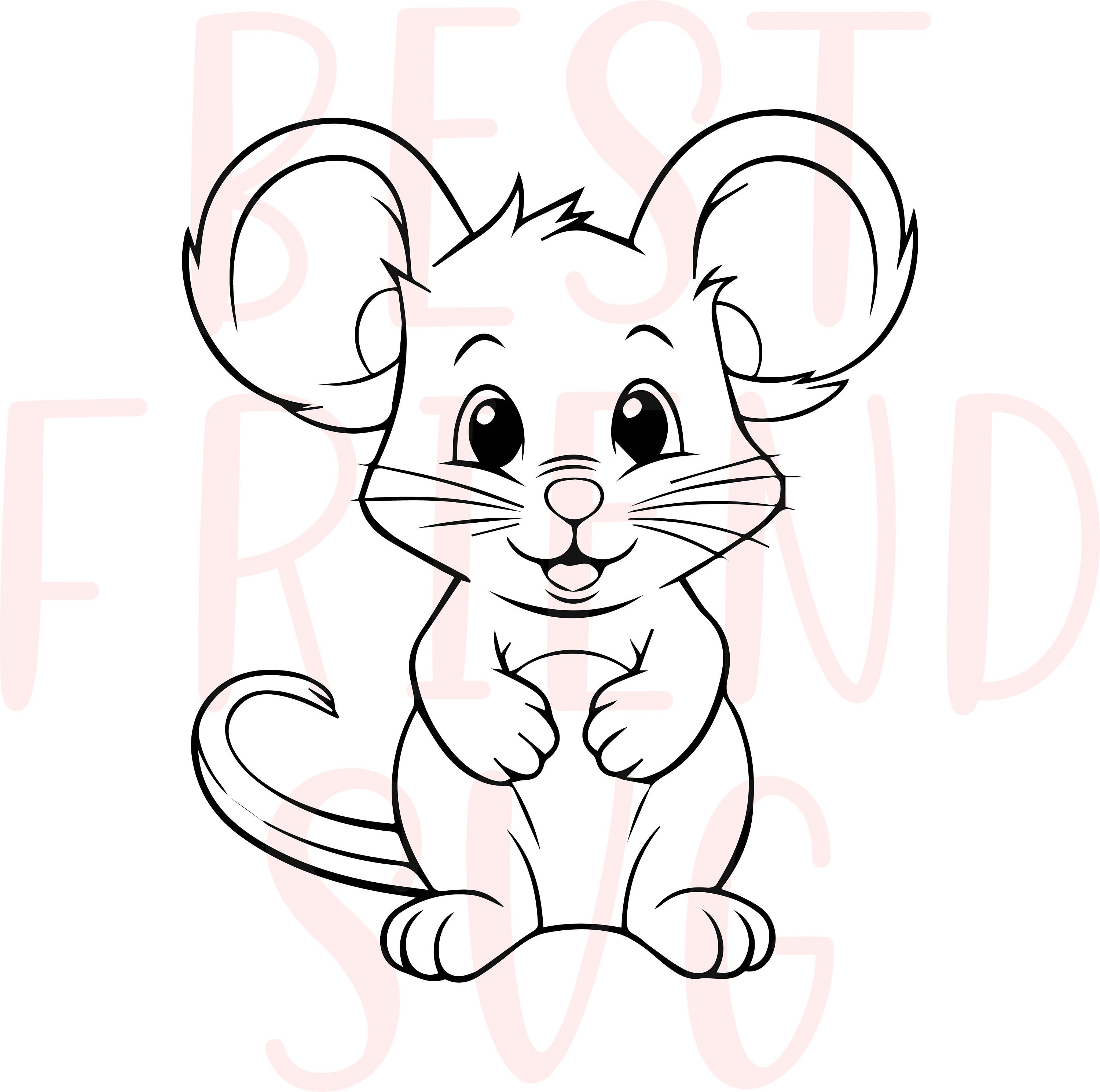 Cute Mouse Clipart Black And White
