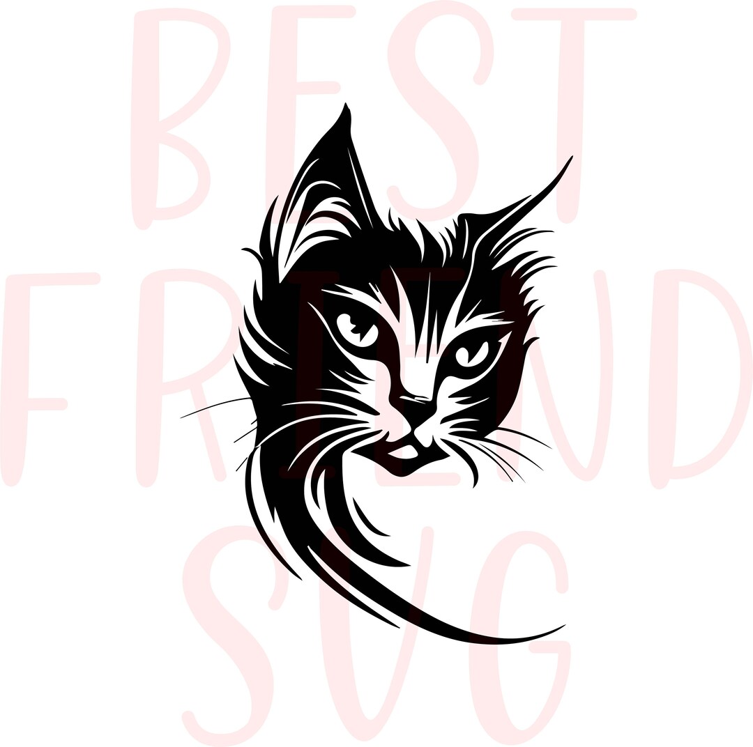 Beautiful Cat Svg File for Cricut and Silhouette, Cat SVG, Cat Head Svg ...