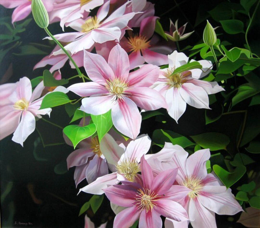 Flower Painting, Canvas Painting, Floral Painting, Hedera Painting ...