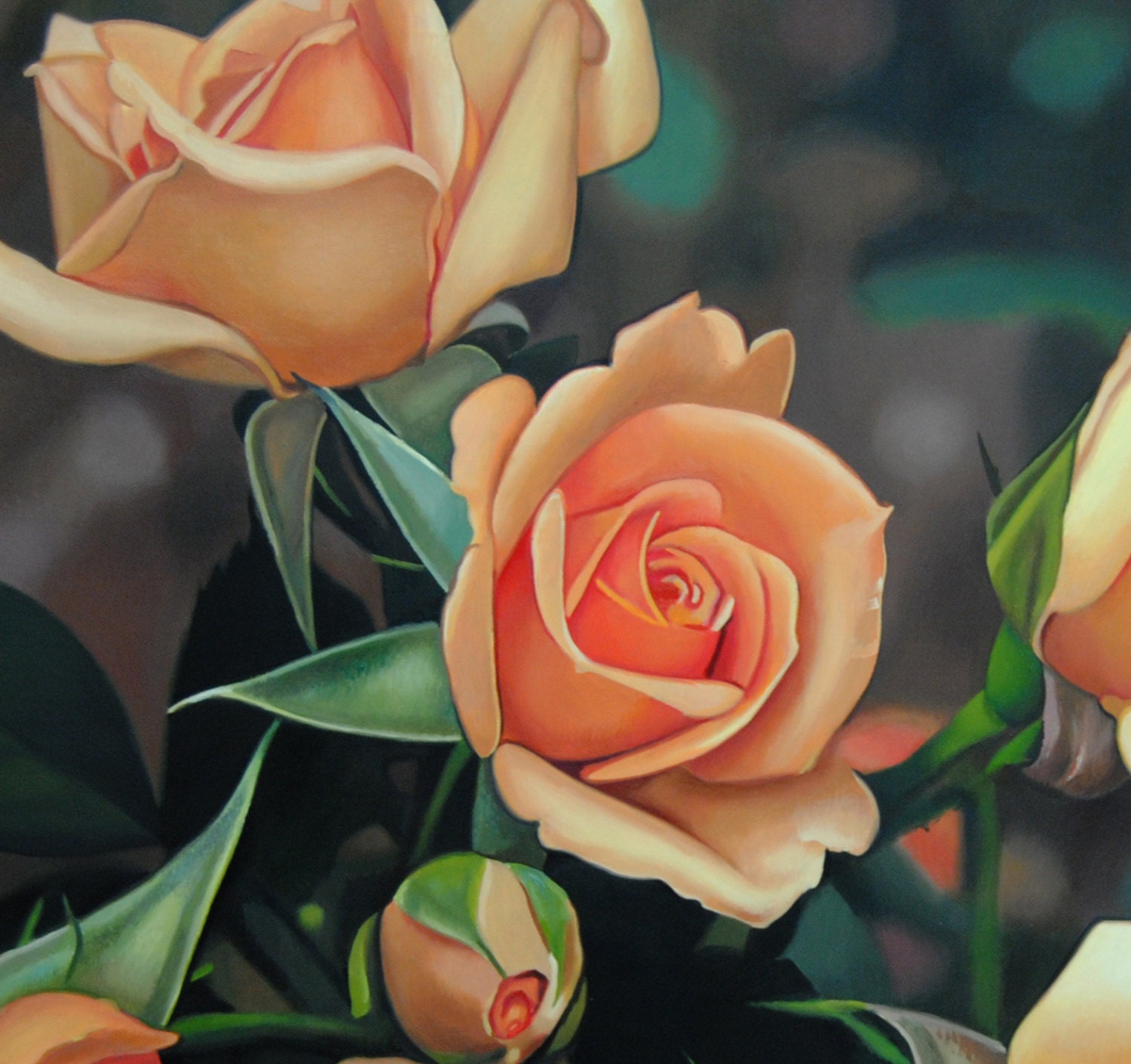 Roses Yellow Flowers Yellow Roses Flower Painting Orange - Etsy