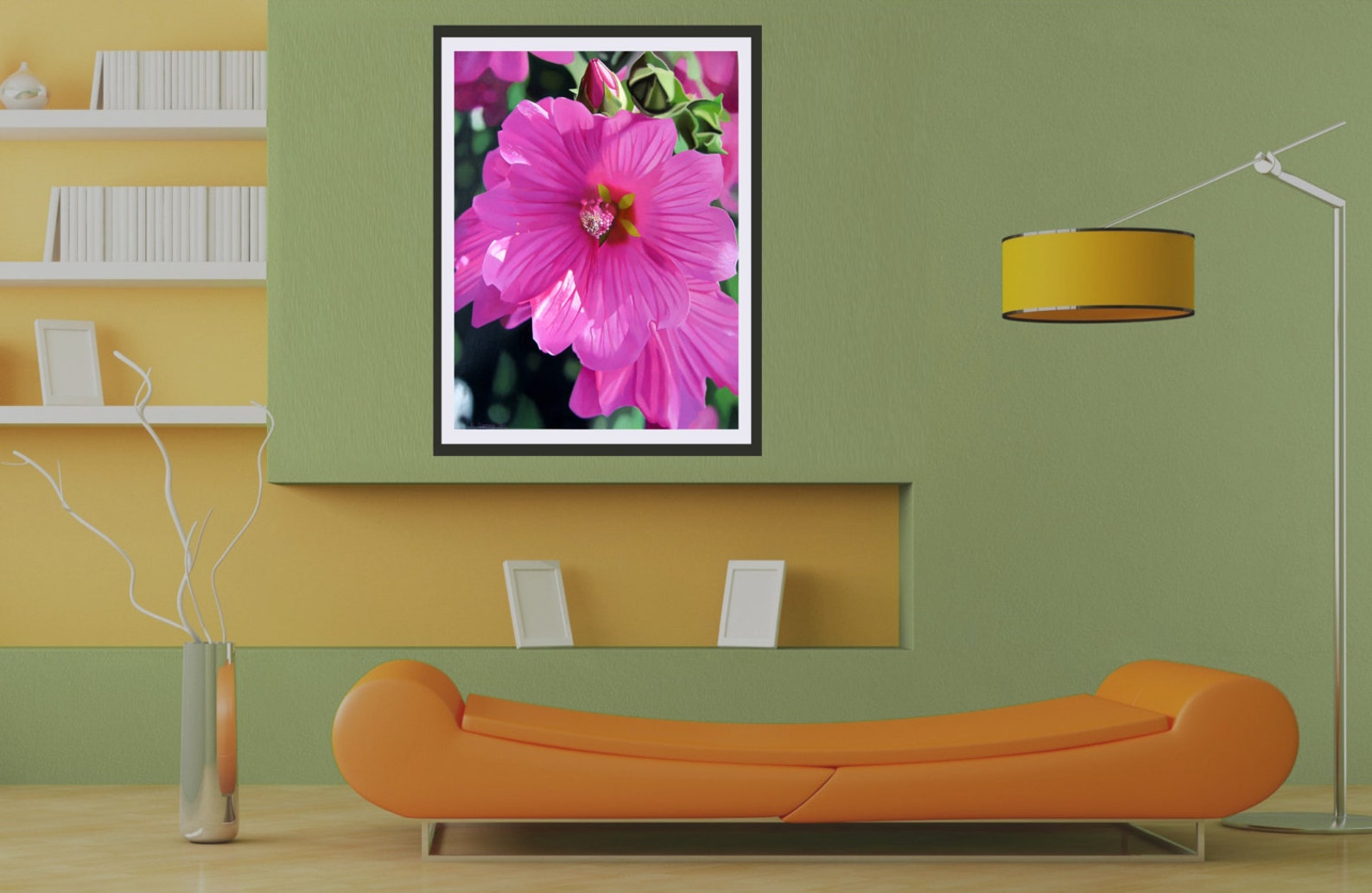 Tree Mallows Lavatera Flower Painting Pink Flower - Etsy