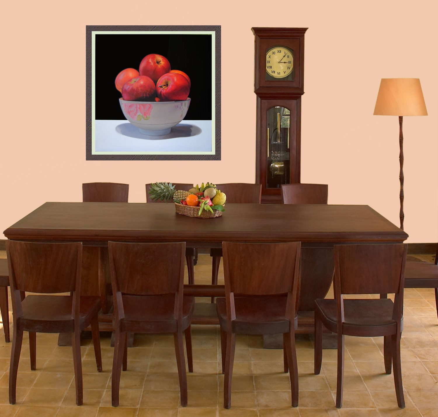 Hyperrealism Apple Still Life Oil Painting, Kitchen Art - Etsy