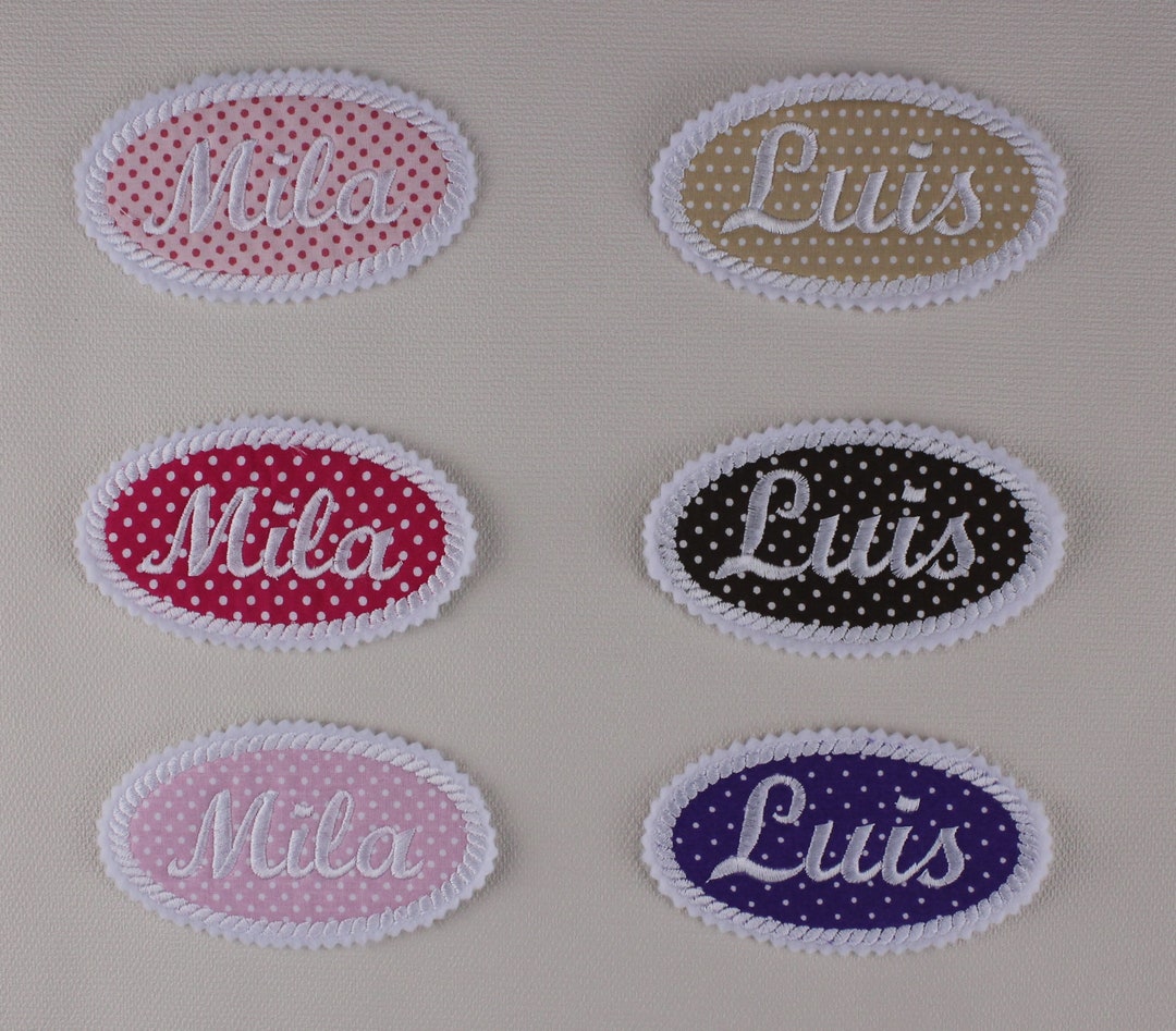 Custom Name Patch Embroidered,oval Patch With Embroidered Name ...