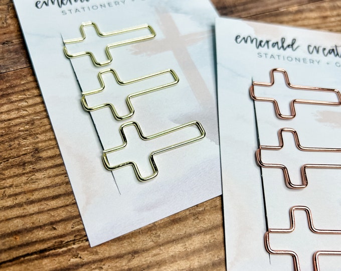Cross Page Markers / Paper Clips / Christian Gift - Etsy
