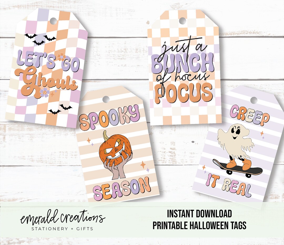 Preppy Halloween Printable /halloween Gift Tags/ Preppy Halloween Tags ...