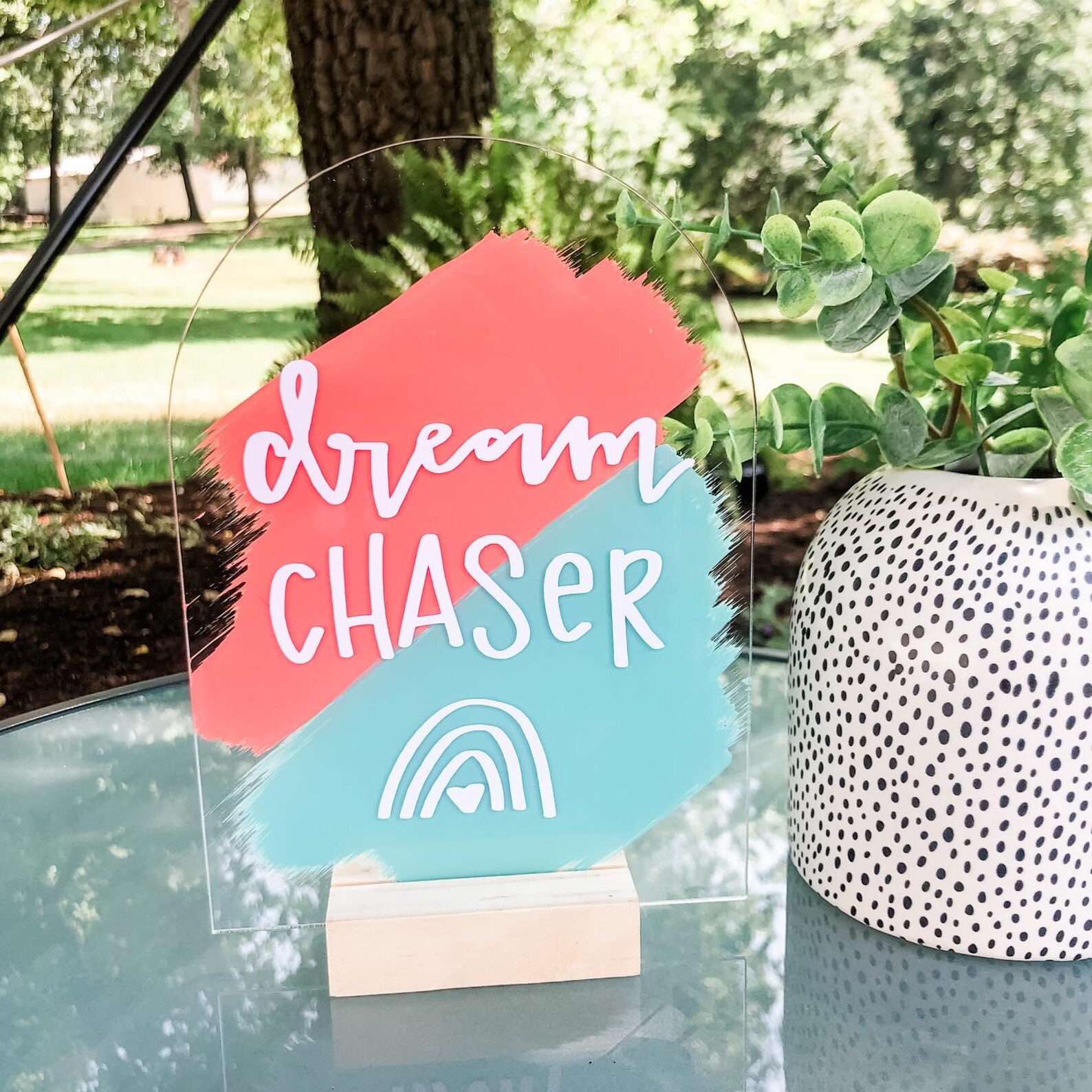 Dream Chaser Acrylic Sign/arched Sign/teen Gift - Etsy