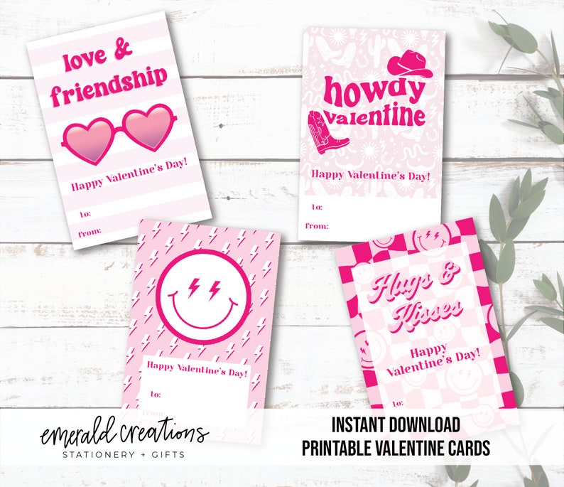 Preppy Valentine Cards/printable Valentine Cards/preppy Cards - Etsy