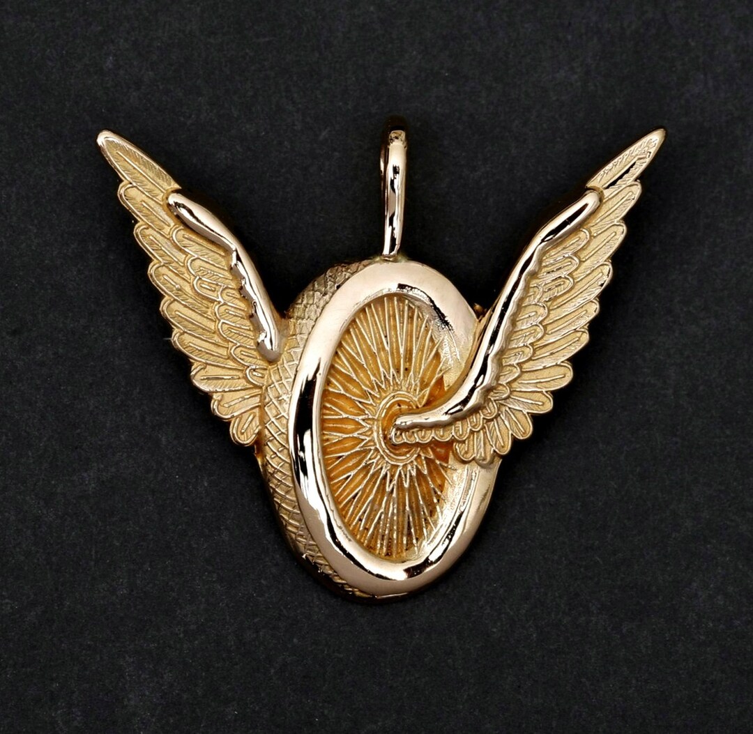 Motorwing Pendant 14k Gold Motorcycle Pendant Jewelry - Etsy