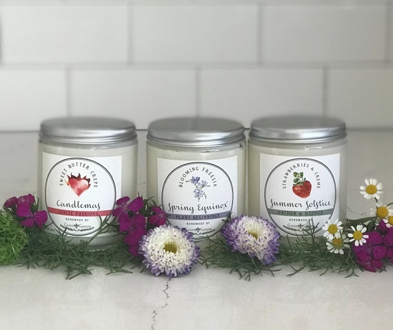 Spring Candles Soy Candle Set Soy Candles Gift Set Soy | Etsy