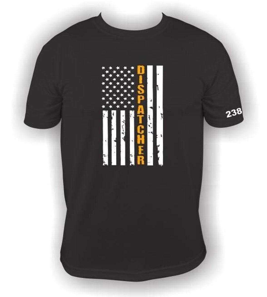 Personalized Dispatcher T-shirt With American Flag, Police Dispatch ...