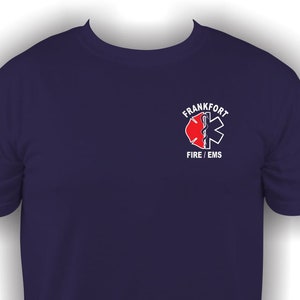 Personalized (hybrid) FIRE/EMS T-shirt With 2 Sleeve Prints American ...