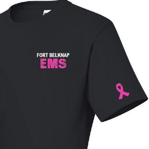 EMS Breast Cancer Awareness - Custom EMT EMS "stars and Stripes" Pink ...
