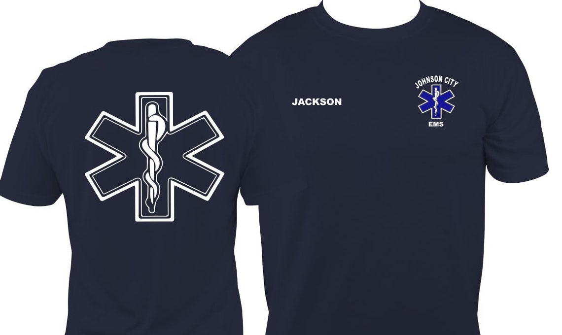 Personalized EMS EMT Paramedic T-shirt With 2 Sleeve Prints - Etsy