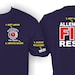 Personalized Fire Rescue EMS EMT Firefighter Paramedic T-shirt With 2 ...