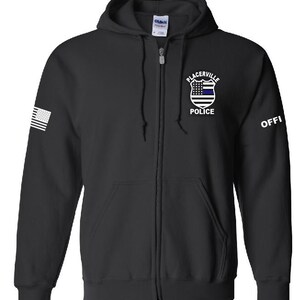 Police Thin Blue Line, T-shirt, Quarter Zip Collar Sweatshirt, Full Zip ...