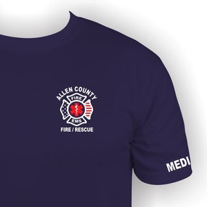 Personalized Fire Rescue EMS EMT Firefighter Paramedic T-shirt With 2 ...