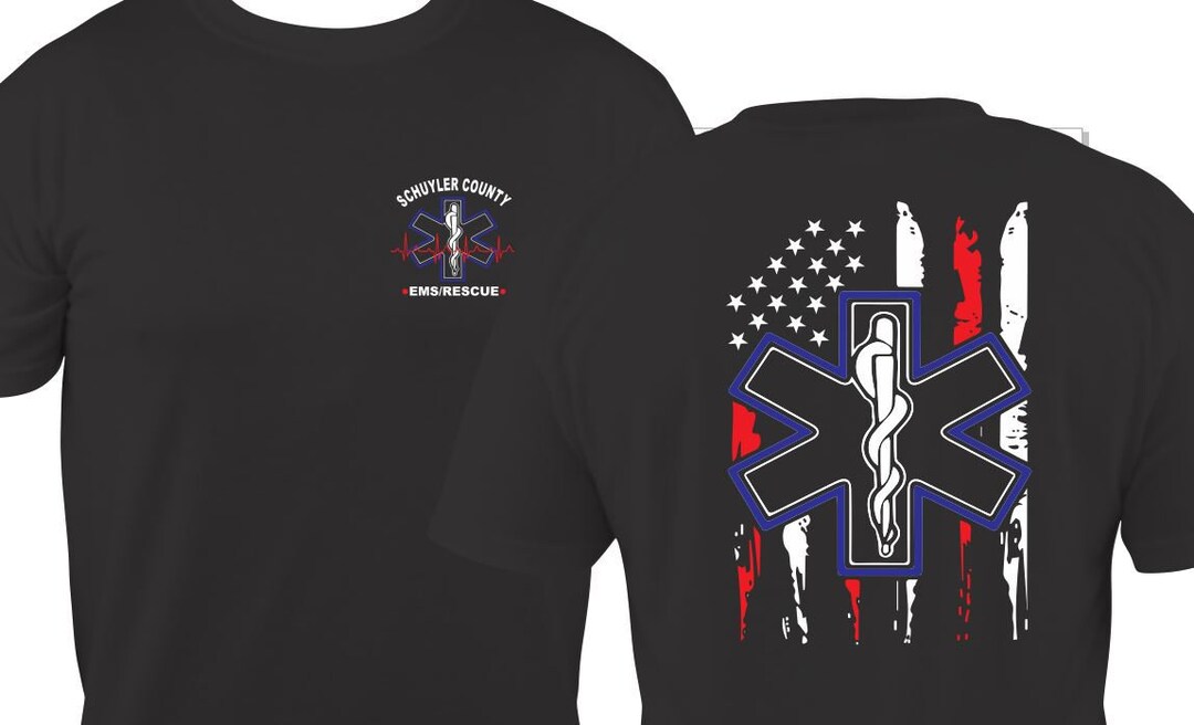 Personalize EMS stars & Stripes T-shirt, Red, White, Blue, EMS, Rescue ...