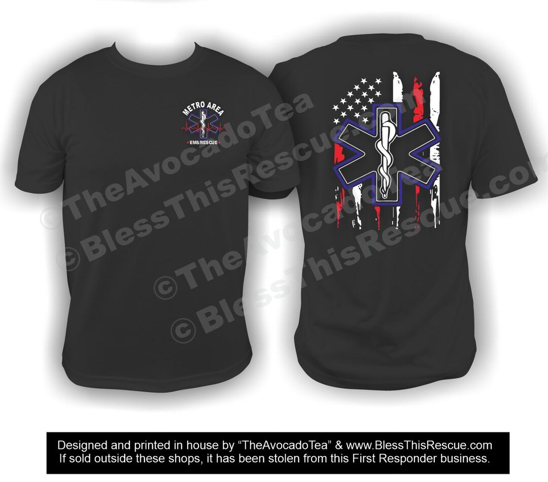 Personalize EMS "stars & Stripes" T-shirt, Red, White, Blue, EMS ...