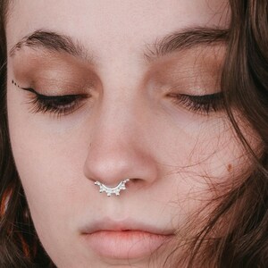 Akash Silver Septum Ring Septum Jewelry Septum Piercing - Etsy Israel