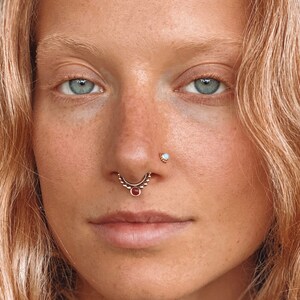 Fake Septum Ring - Faux Septum Ring - Fake Piercing - Clip on Piercing ...