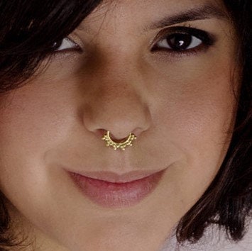 Pack of 5/10 Fake Septum Ring Faux Septum Cuff Tribal | Etsy