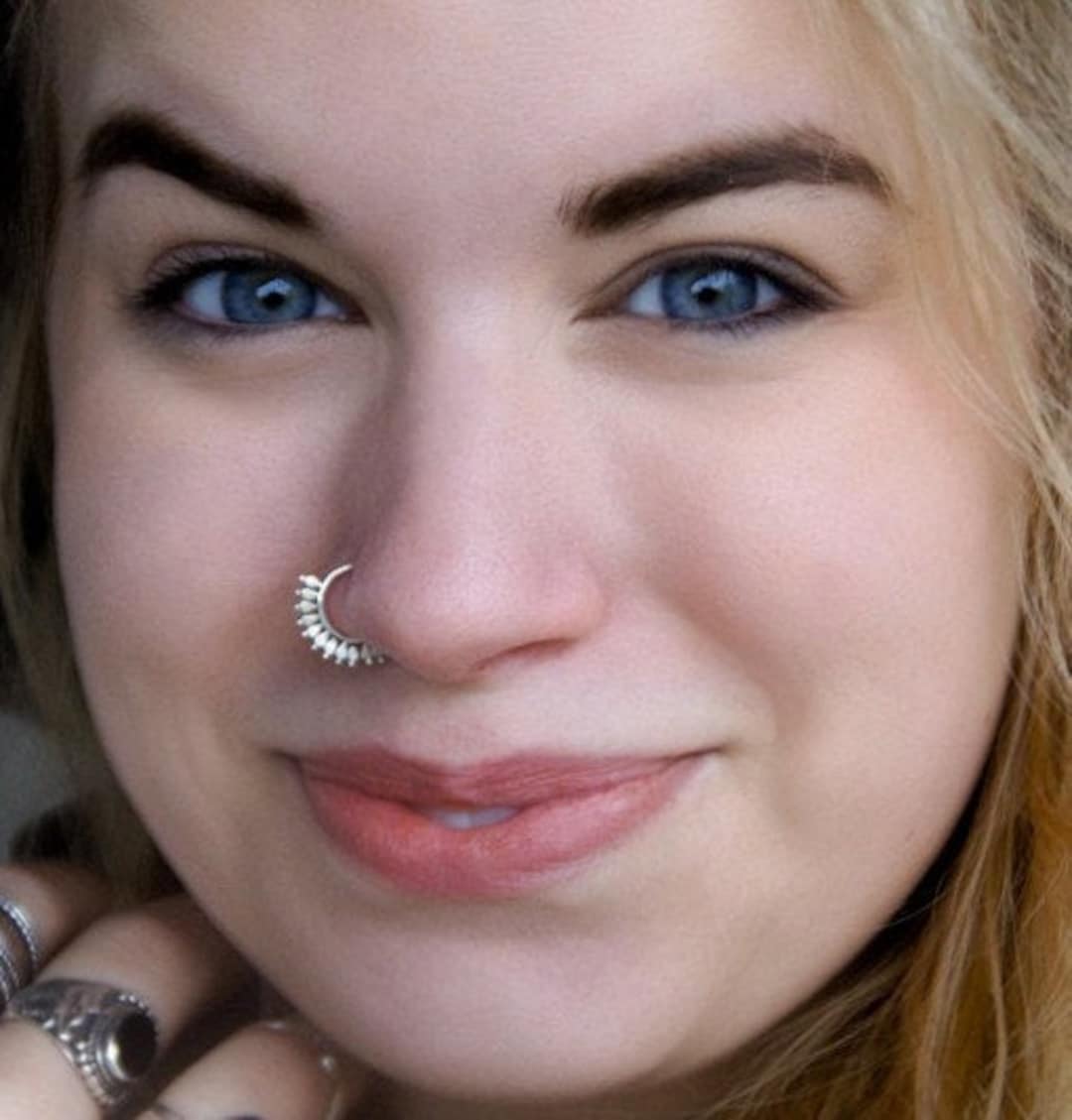 Indian Nose Ring Tribal Nose Ring Silver Nose Ring Ethnic Etsy