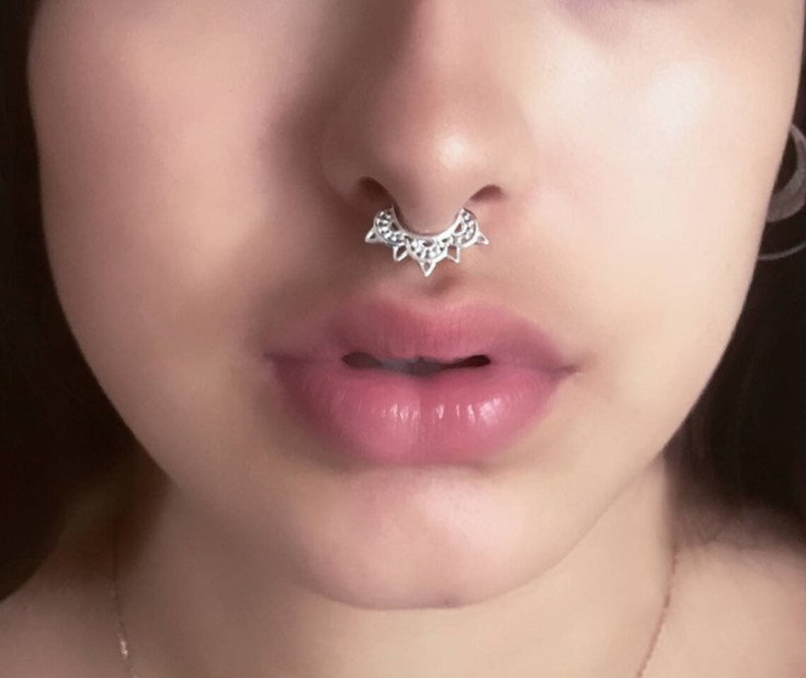 Indian Septum Ring Tribal Septum Ring Silver Septum Ring | Etsy