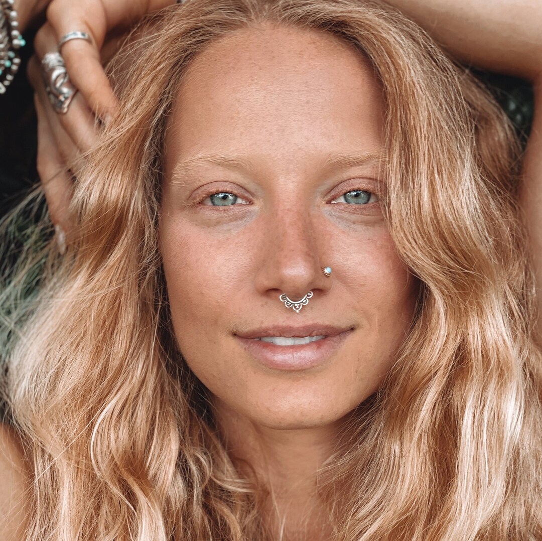 Fake Septum Ring Faux Septum Ring Fake Piercing Clip on Piercing Clip ...