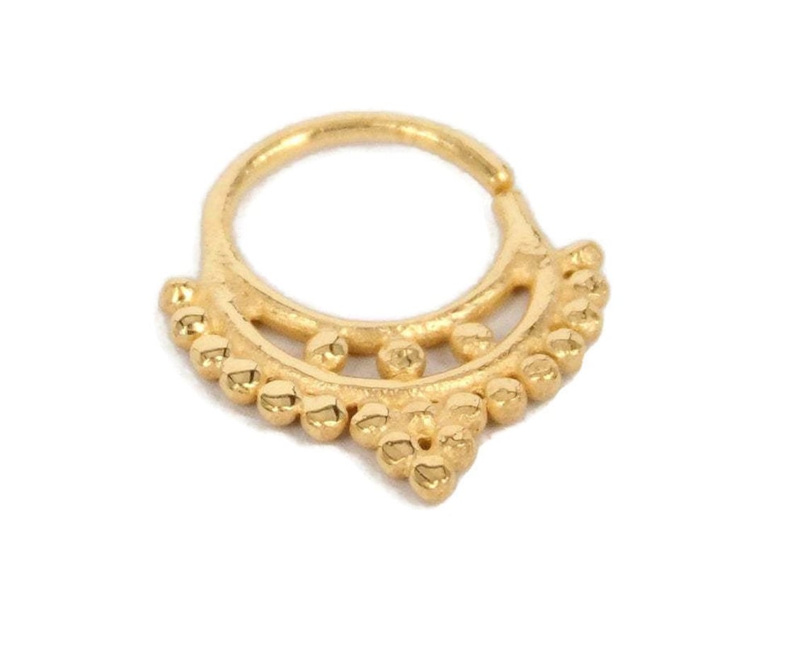 Gold Septum Ring Septum Jewelry Septum Piercing Tribal | Etsy