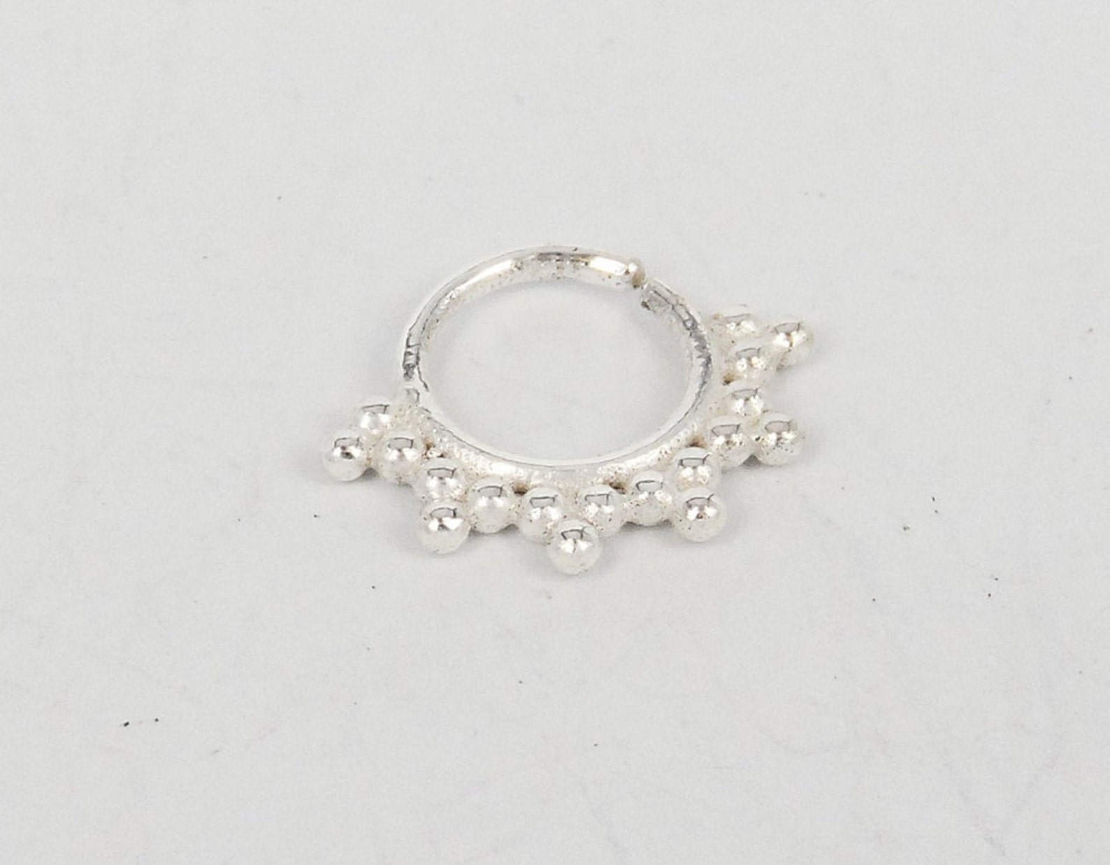 Akash Silver Septum Ring Septum Jewelry Septum Piercing - Etsy Israel