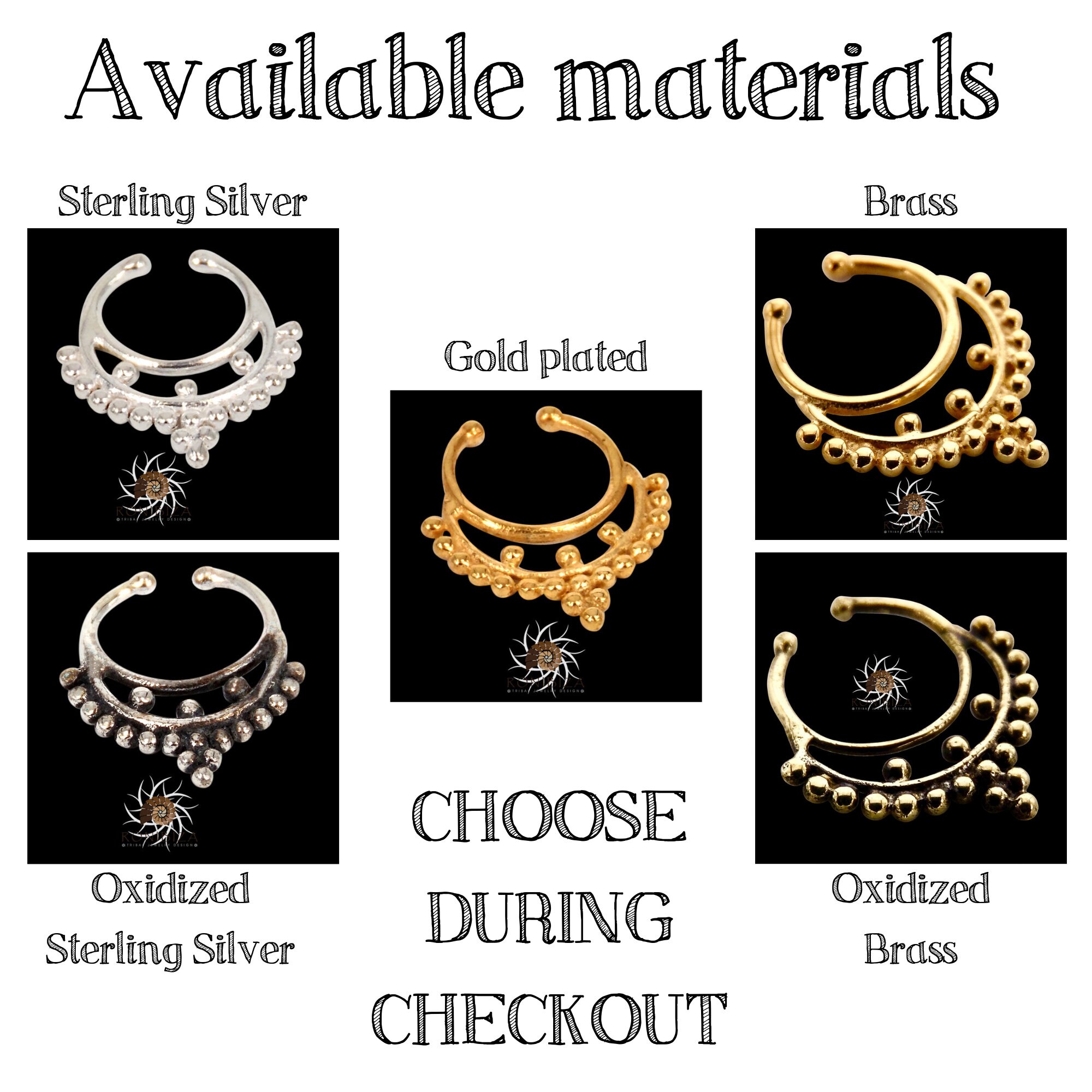 Unique Fake Septum Piercing Gold Septum Cuff Faux Piercing - Etsy