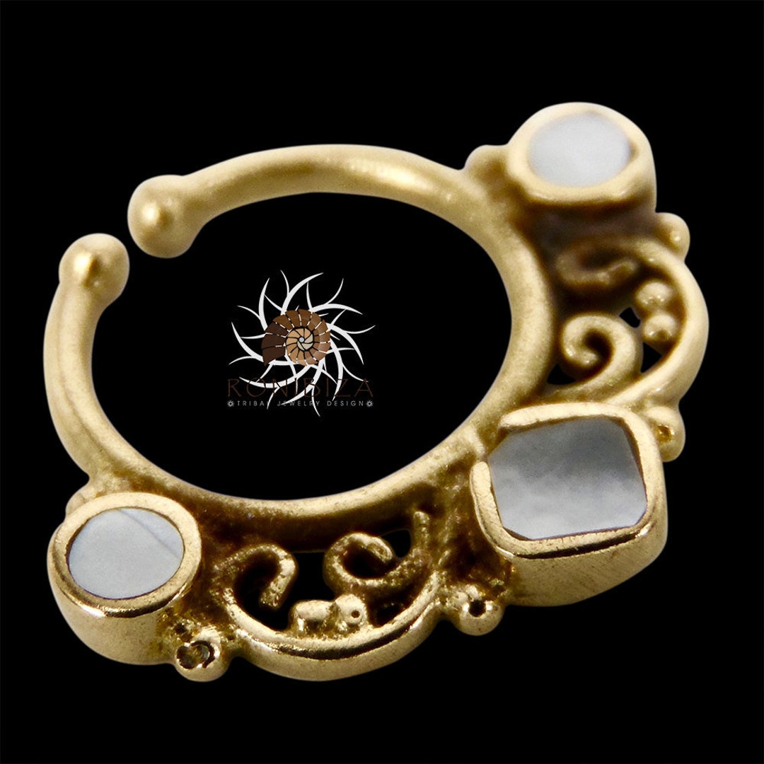 Fake Septum Ring - Faux Septum Ring - Fake Piercing - Clip on Piercing ...