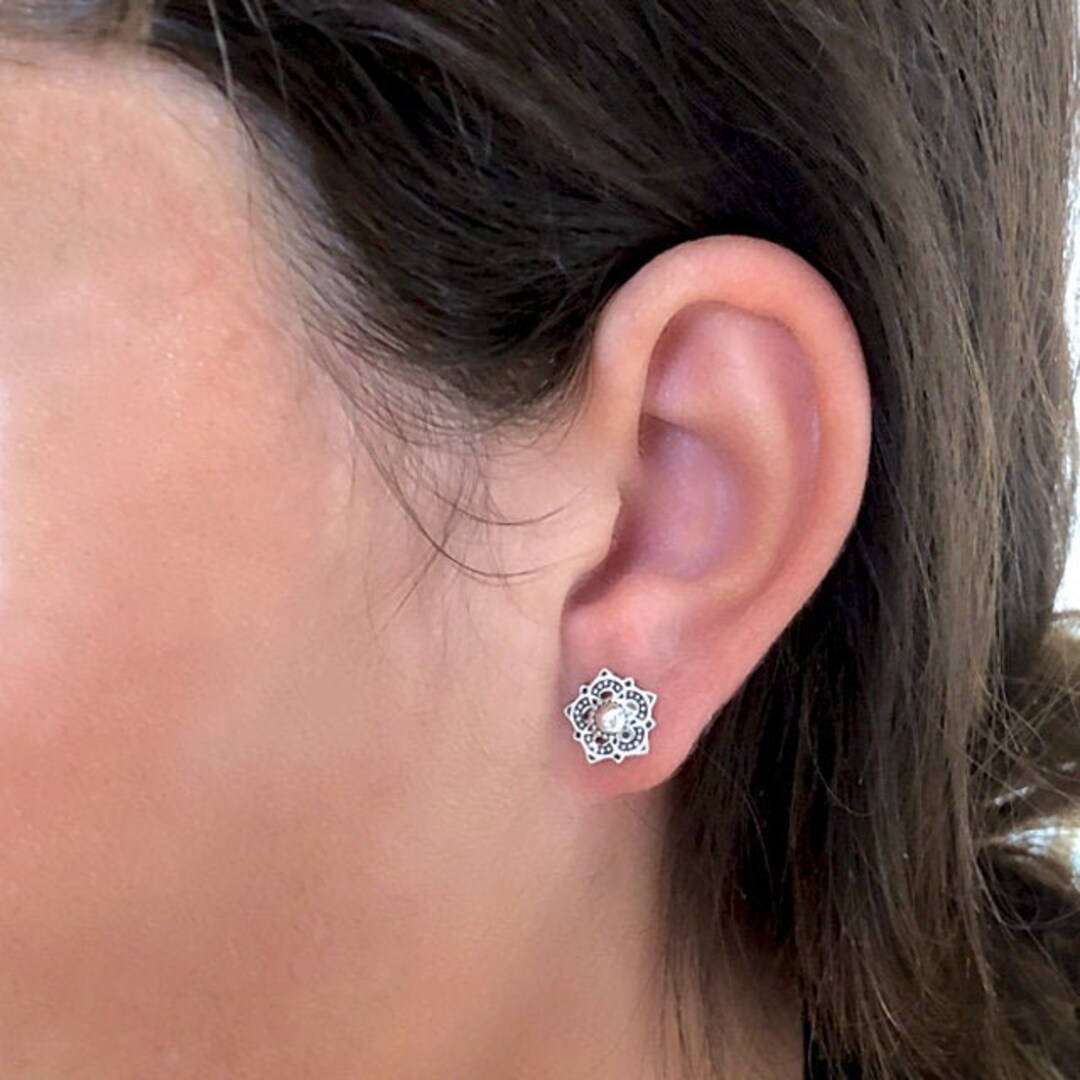 Silver Studs Tiny Studs Small Studs Tribal Studs Indian Studs Ethnic ...