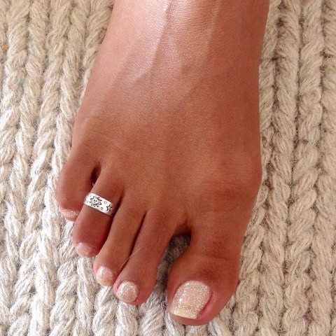 Toe Ring Silver Toe Ring Adjusable Toe Ring Foot - Etsy