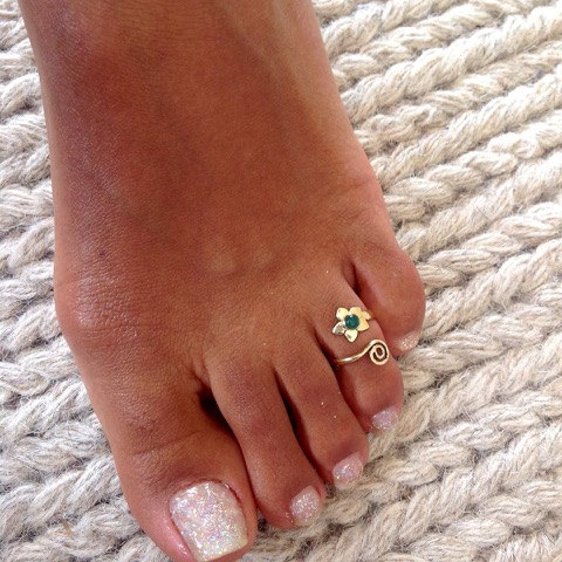 Toe Ring Silver Toe Ring Adjusable Toe Ring Foot - Etsy